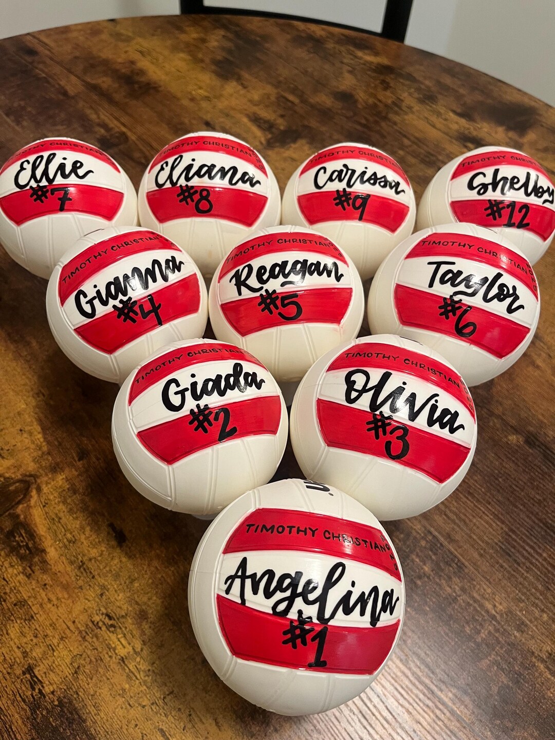 Simple Hand-painted Mini Rubber Volleyballs - Custom End of the Year ...