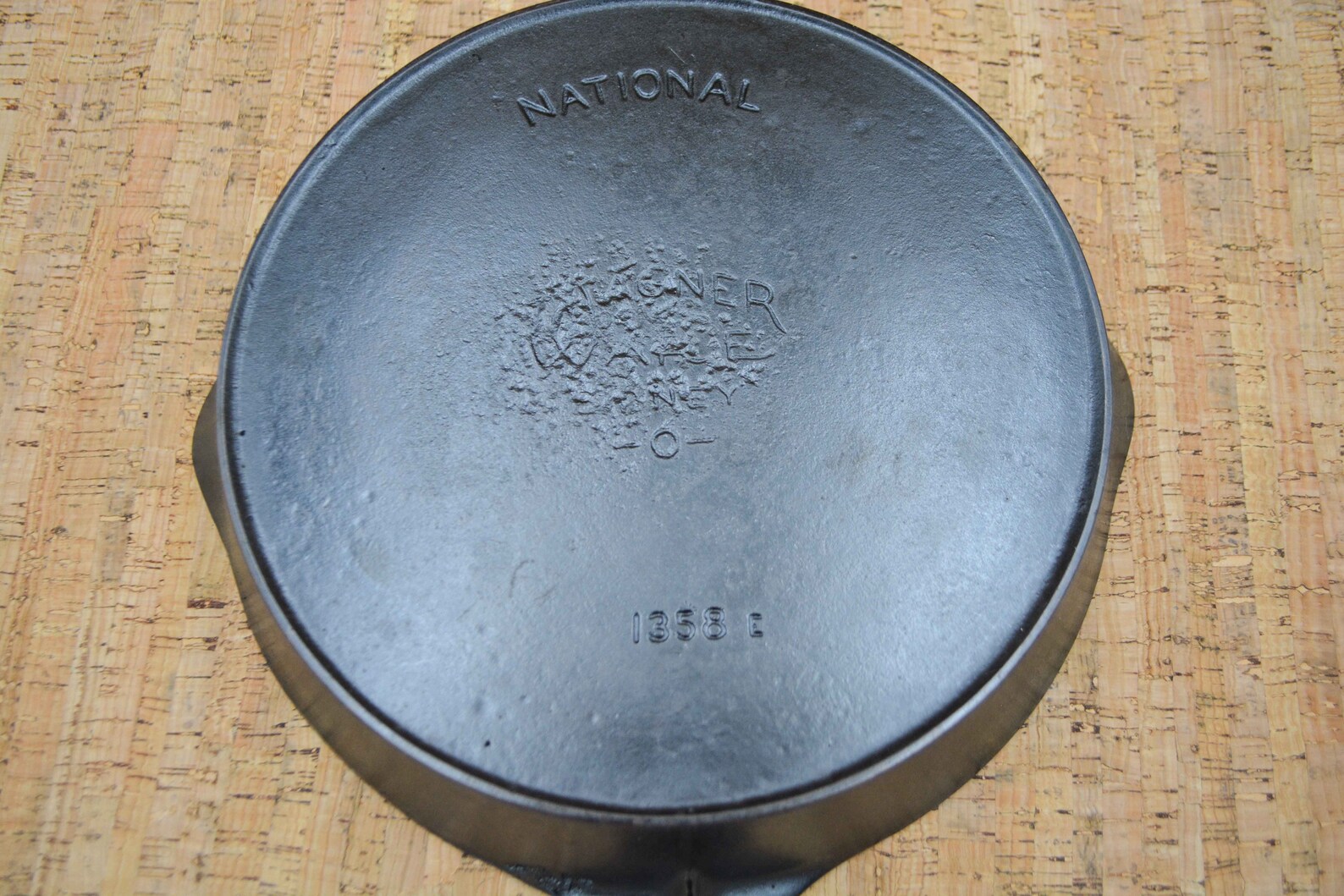Antique National Wagner Ware Sidney O No. 8 Cast Iron Skillet, Dual ...
