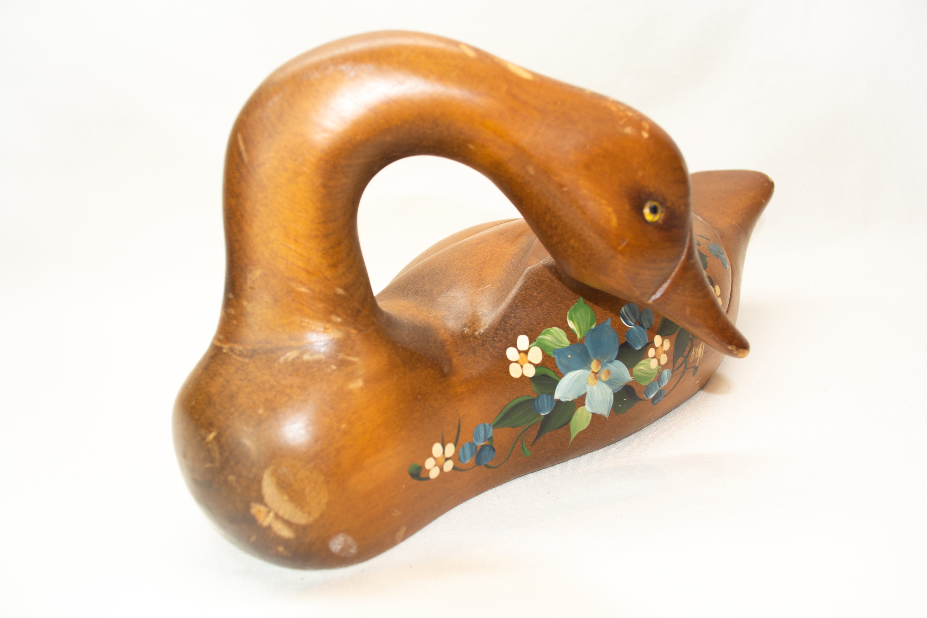 Hand Painted Goose Folk Art Wooden Goose Decoy Artist | Etsy