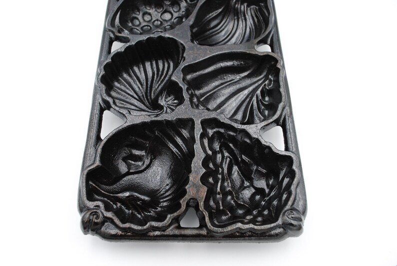 NICE Vintage Restored John Wright Seashells Muffin Gem Pan - Etsy