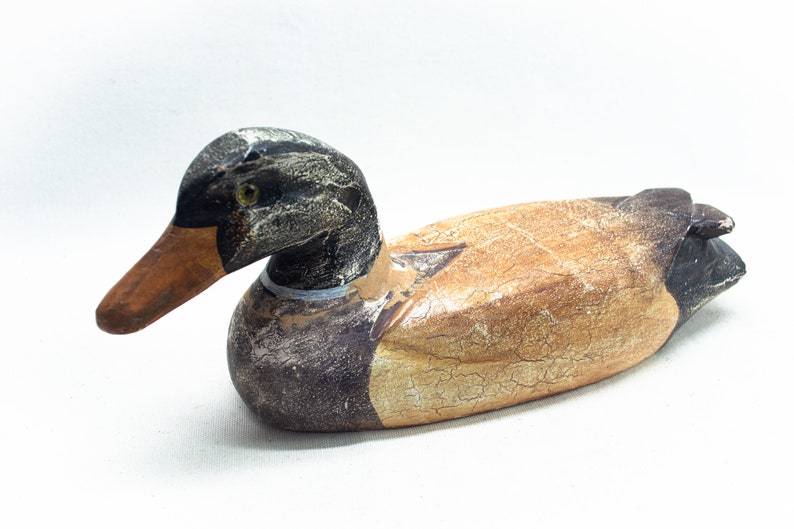 Mallard Plaster Duck Crackle Paint Vintage Decoy Hand | Etsy