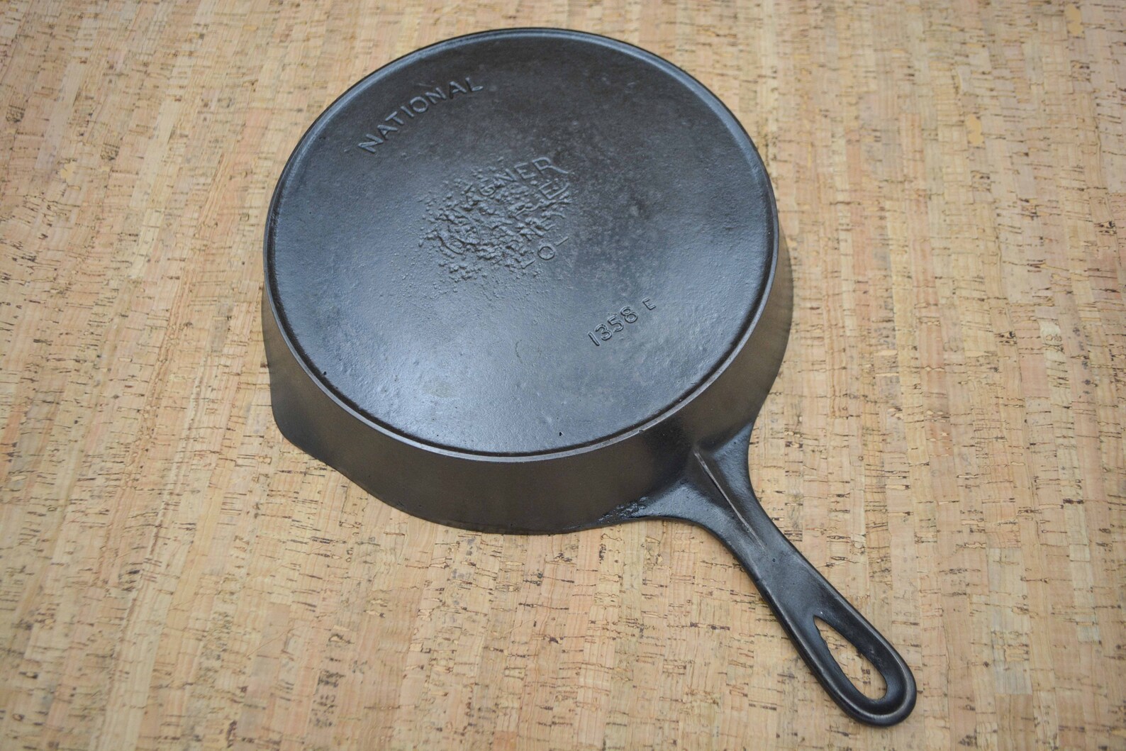 Antique National Wagner Ware Sidney O No. 8 Cast Iron Skillet, Dual ...