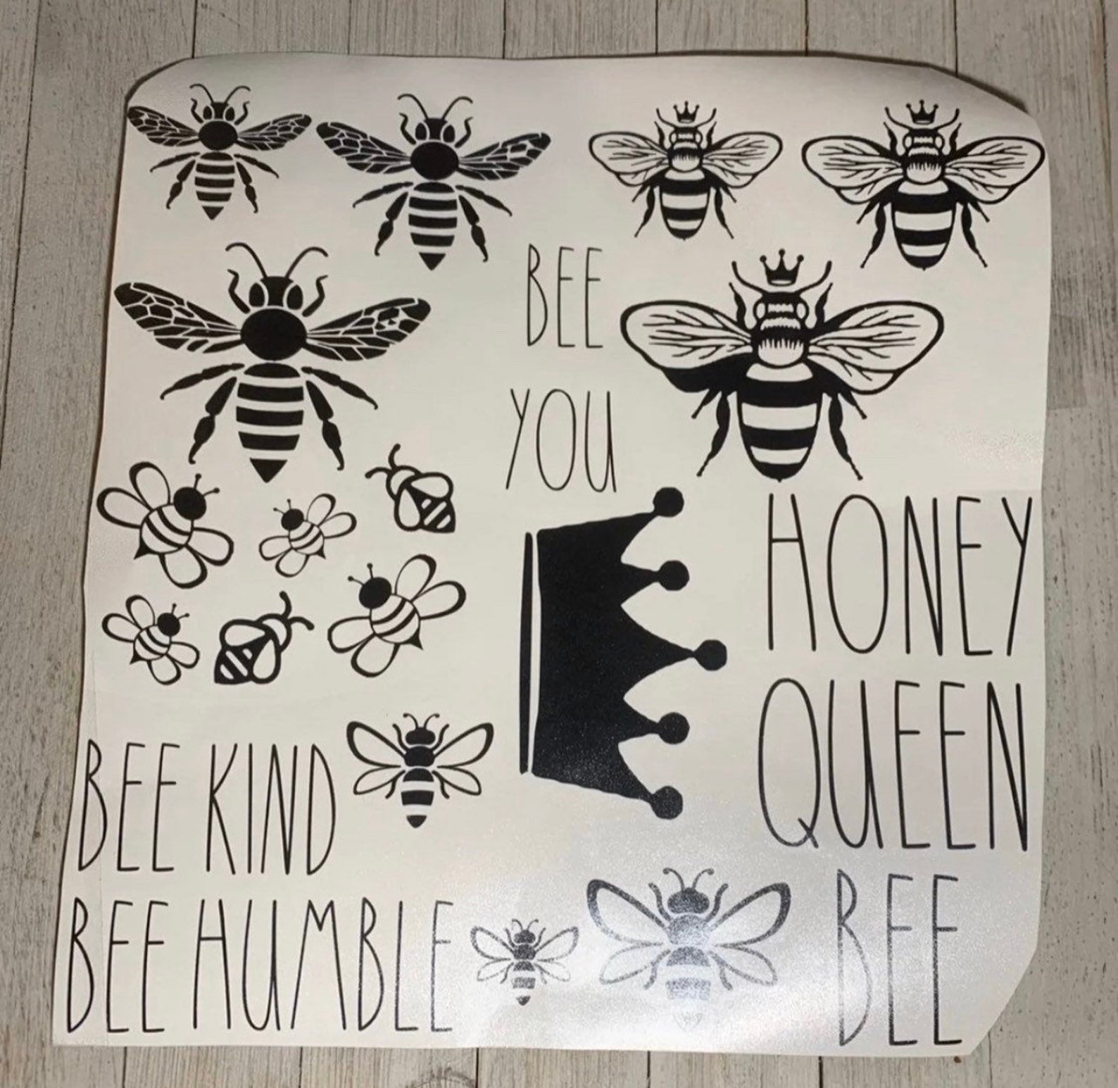 Rae Dunn Inspired Bumble Bee Decals | Etsy