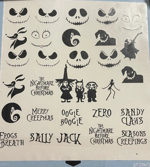 Nightmare Before Christmas Decal Full Sheet - Etsy