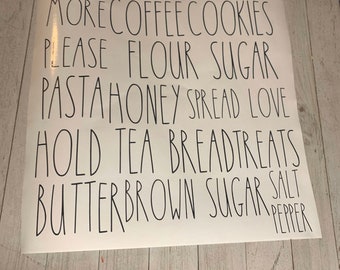 Rae Dunn Inspired Decals - Etsy