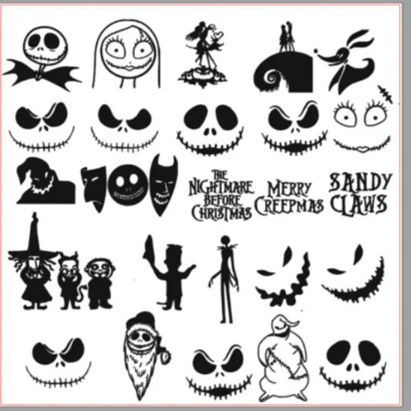 Nightmare Before Christamass Stickers - Etsy