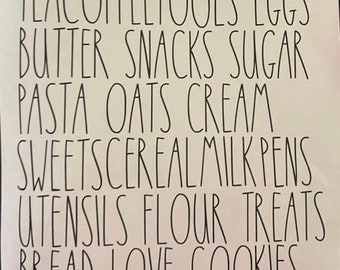 Rae Dunn Inspired Vinyl Decals / Rae Dunn Inspired Bathroom Decals ...