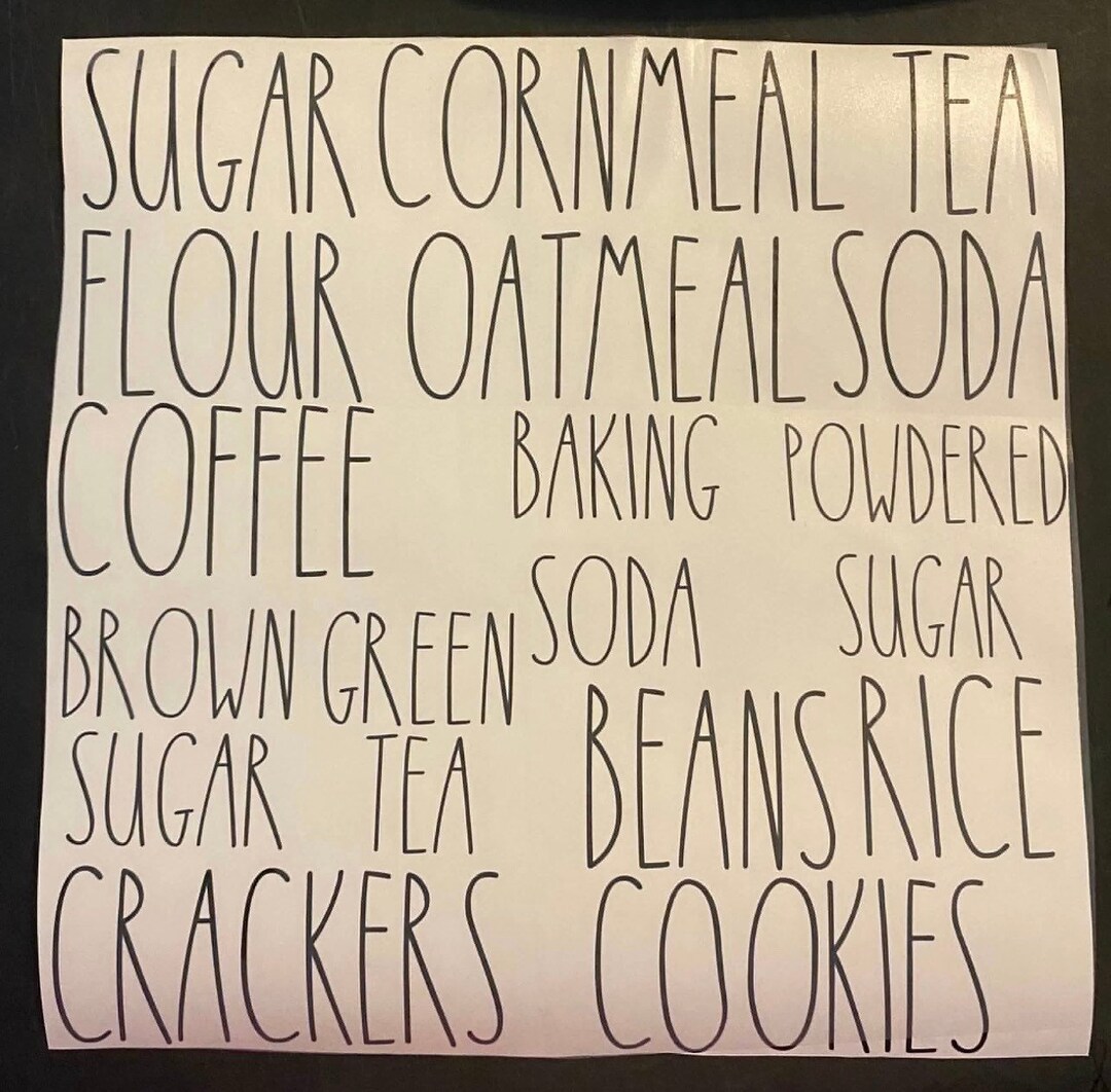 Rae Dunn Inspired Kitchen Theme Decals - Etsy