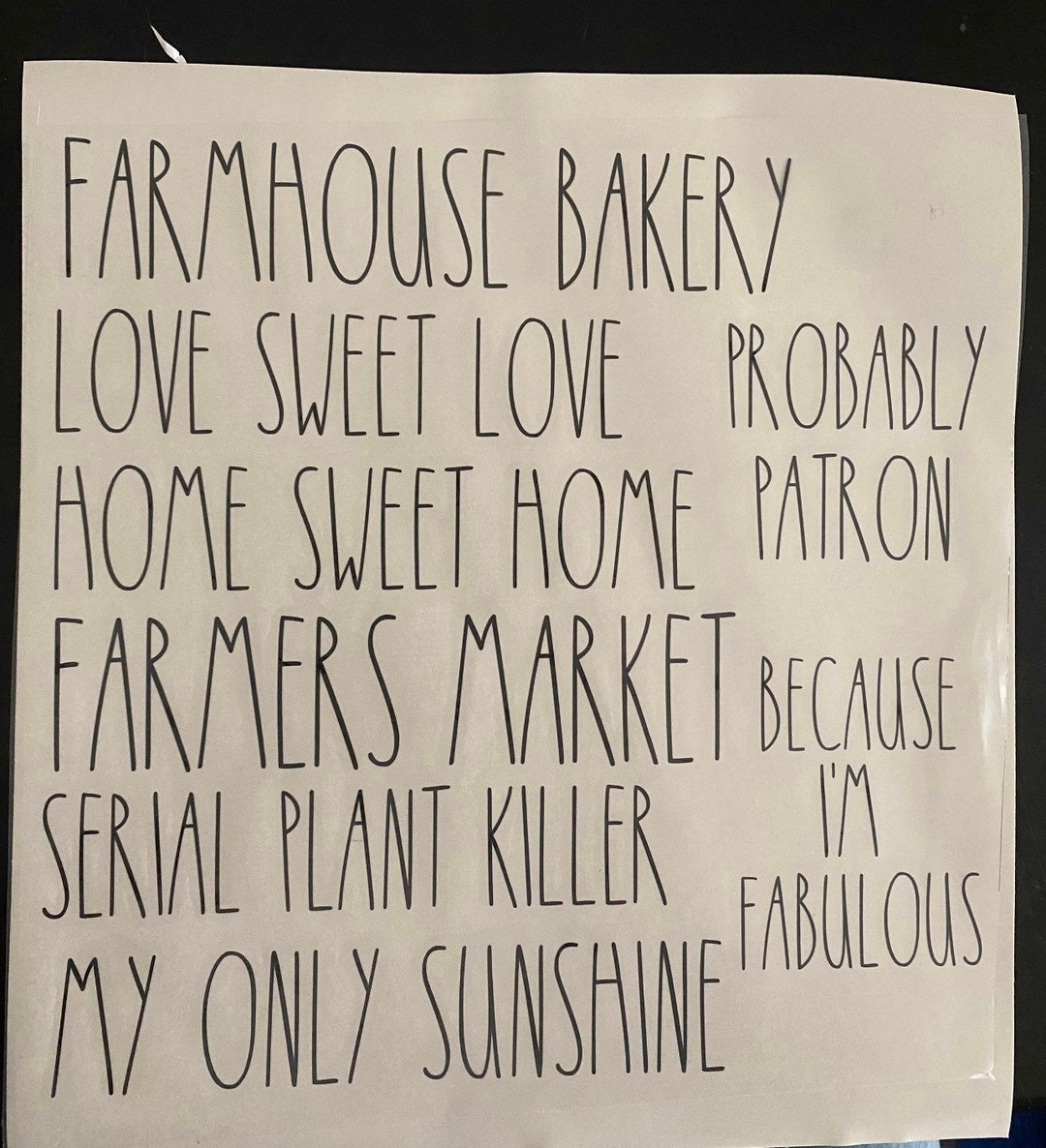 Rae Dunn Inspired Phrases Decals - Etsy