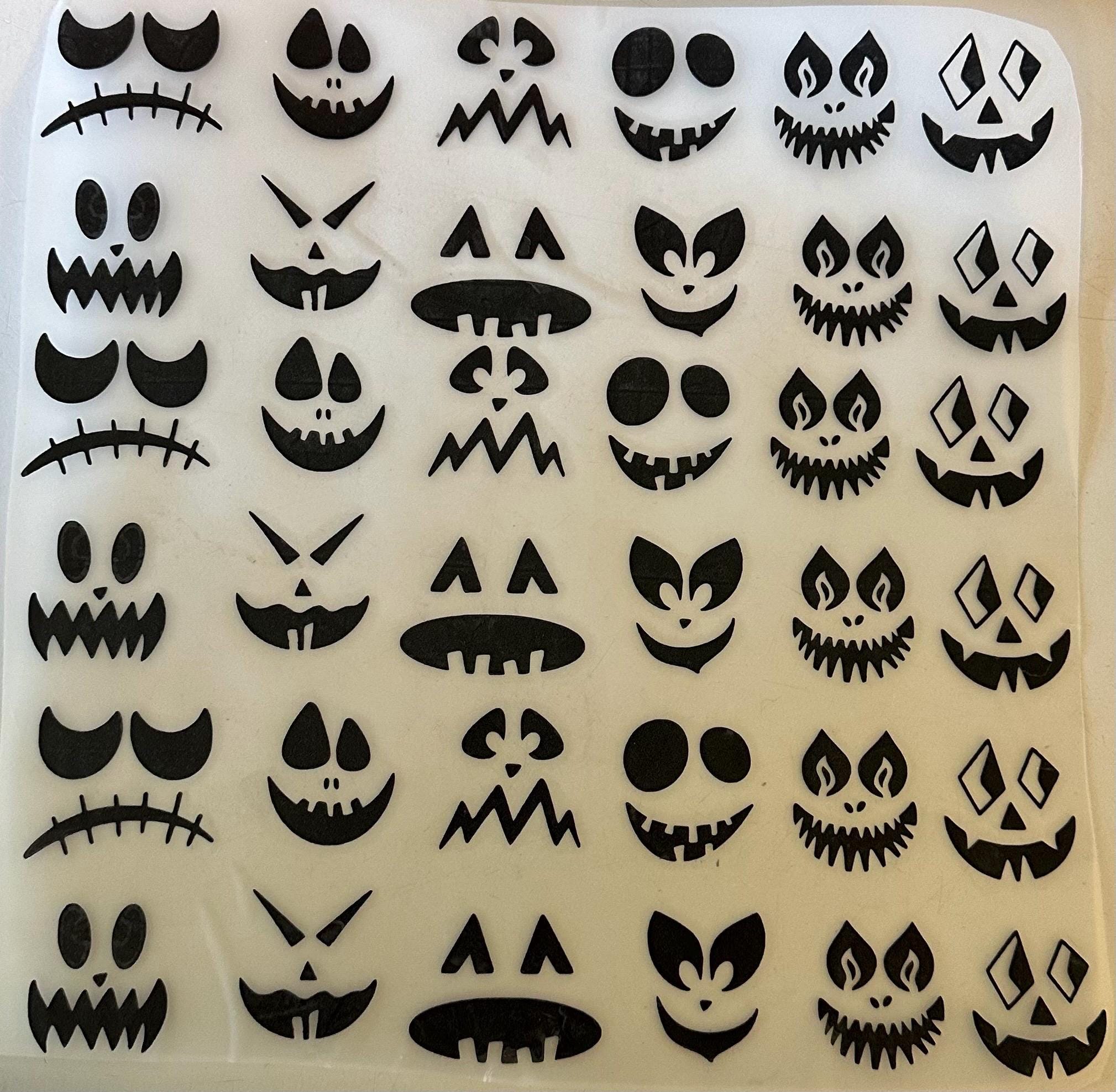 36 Pumpkin Face Decals - Etsy