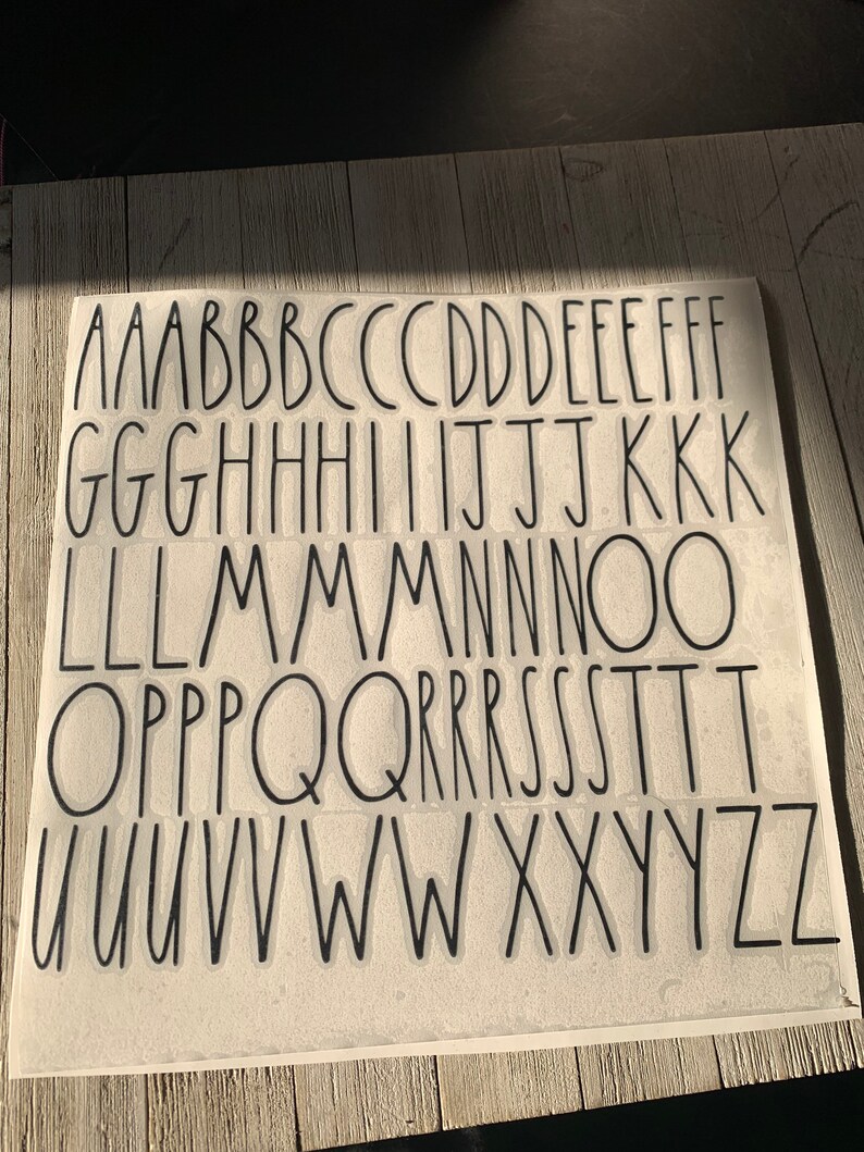 RAE Dunn Inspired Decals letters | Etsy