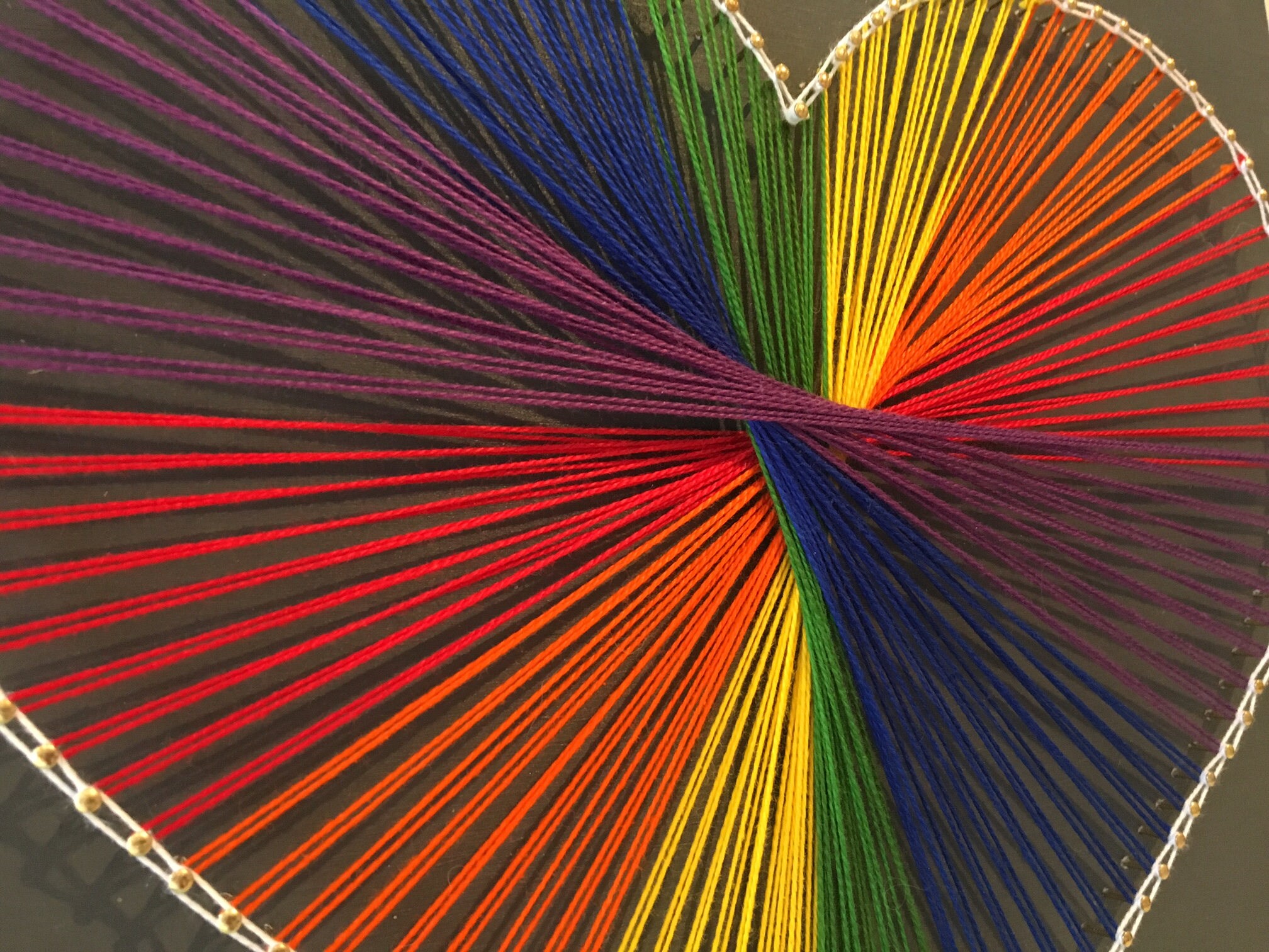 Rainbow Heart String Art - Etsy