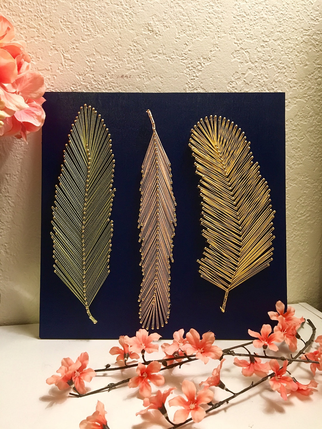3 Feathers String Art - Etsy