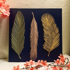 3 Feathers String Art - Etsy