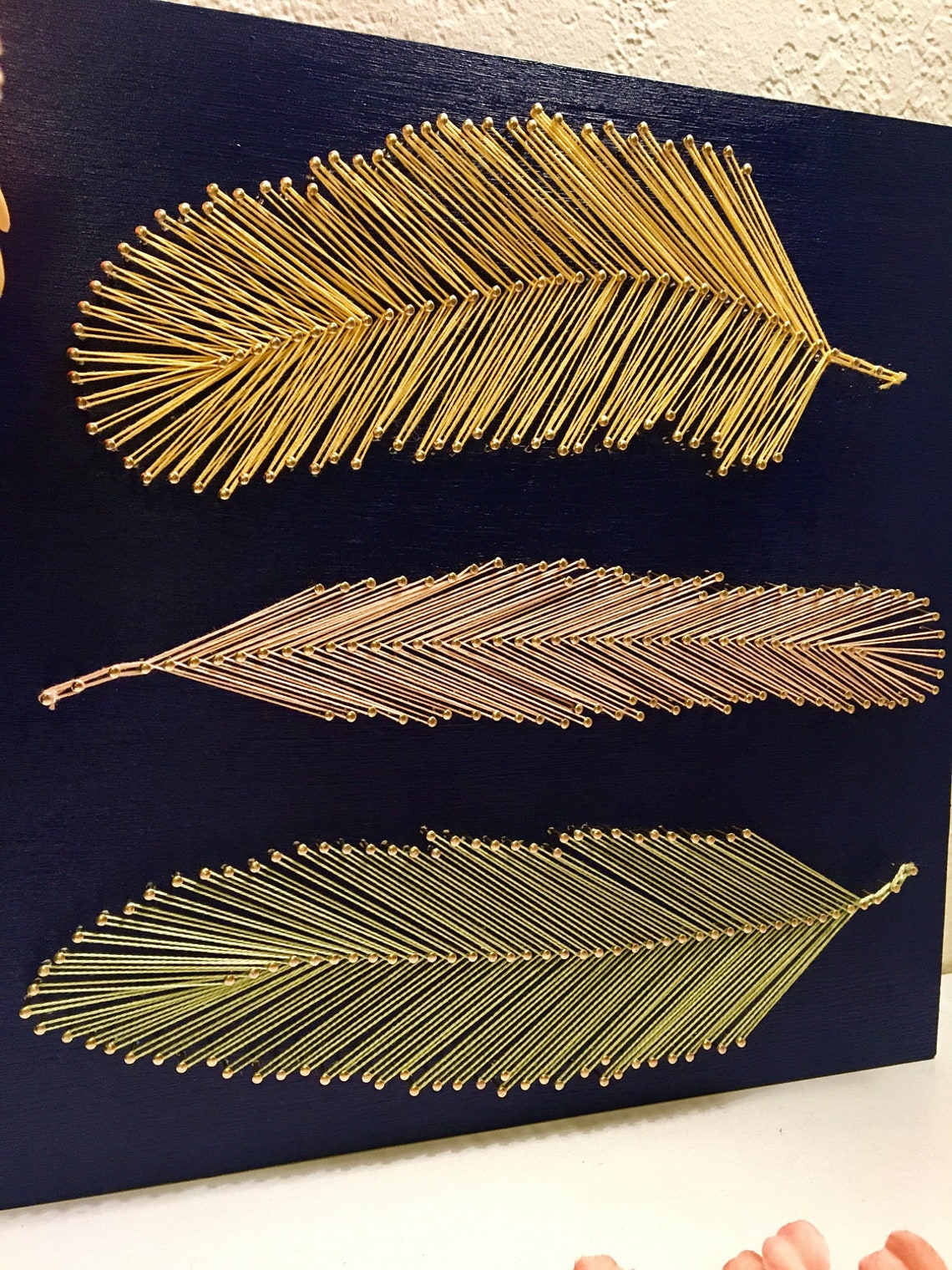 3 Feathers String Art - Etsy