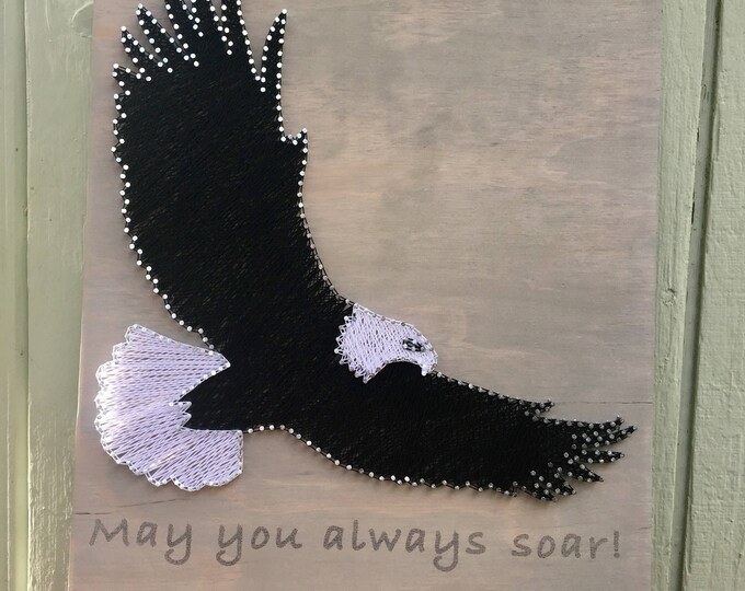 American Flag String Art With Soldier Silhouettes, American String Art ...