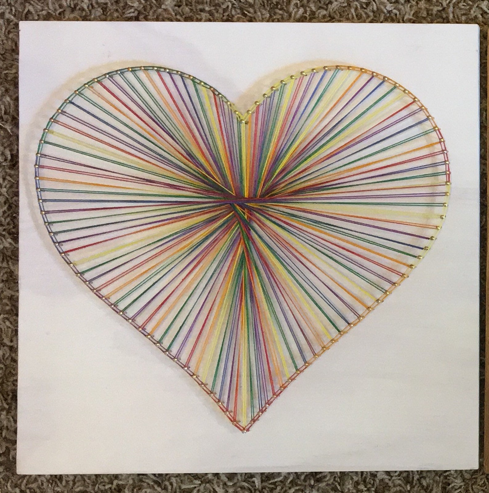 Rainbow Heart String Art - Etsy