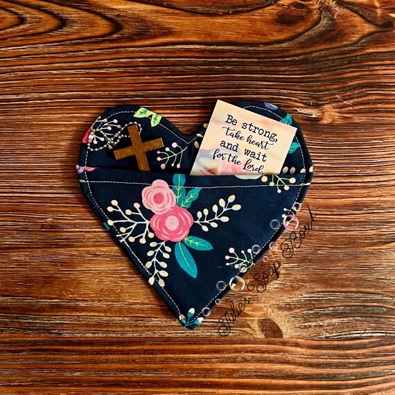 Heart Prayer Pouch Prayer Pouch Heart Pouch Prayer Pocket | Etsy