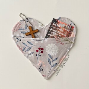 Heart Prayer Pouch; Prayer Pouch; Heart Pouch; Prayer Pocket; Wooden ...