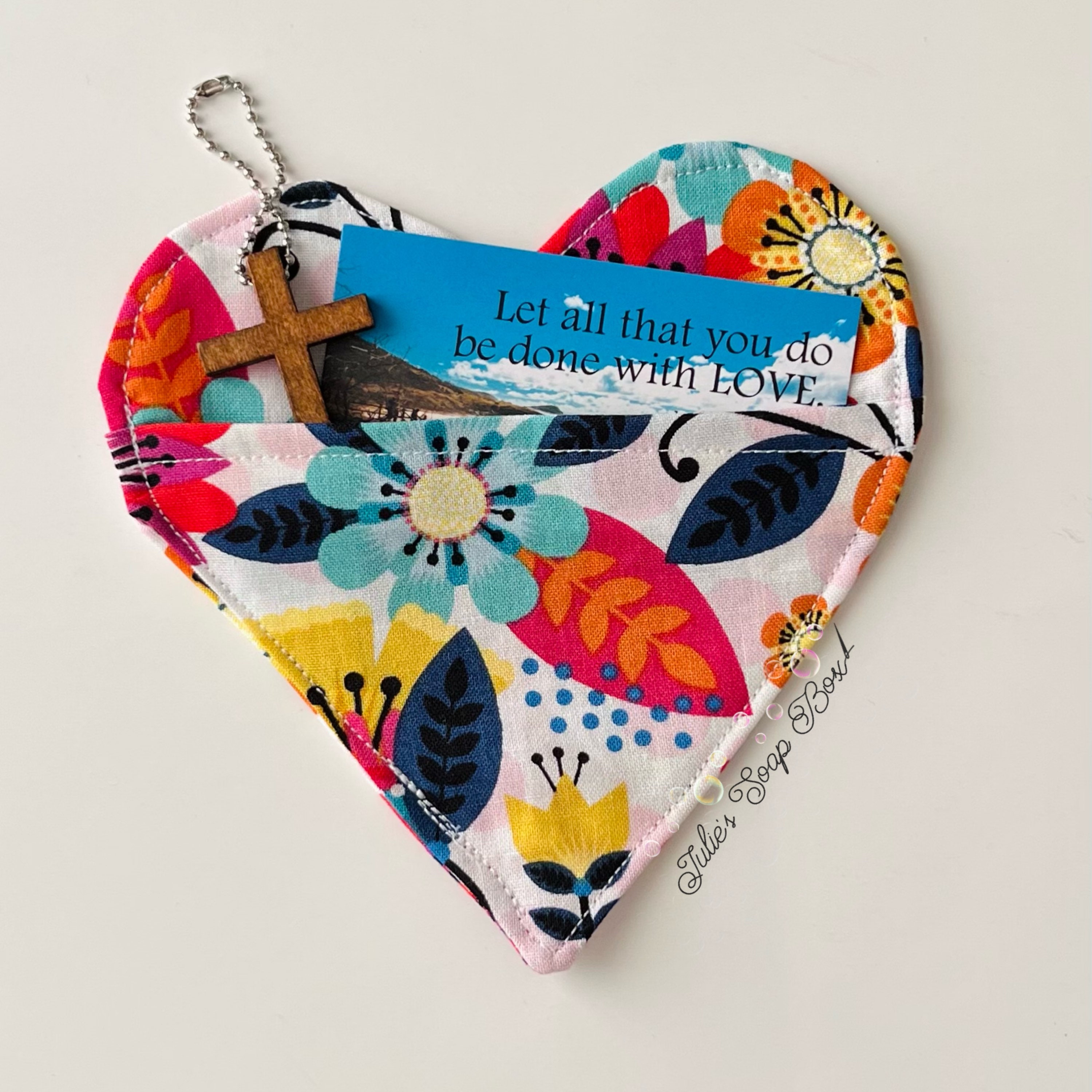 Heart Prayer Pouch; Prayer Pouch; Heart Pouch; Prayer Pocket; Wooden ...