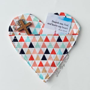 Heart Prayer Pouch; Prayer Pouch; Heart Pouch; Prayer Pocket; Wooden ...