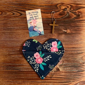 Heart Prayer Pouch; Prayer Pouch; Heart Pouch; Prayer Pocket; Wooden ...