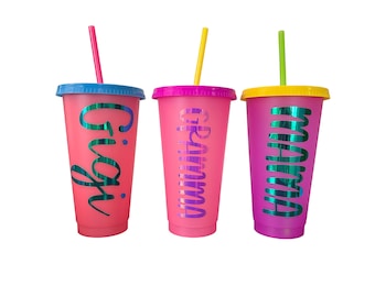 24oz Personalized Color Changing Cups - Etsy