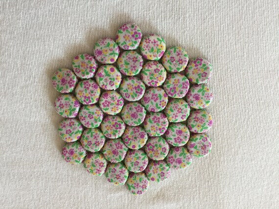 Hexagonal Kitchen Trivet With a Purple Flower & Green Leaves - Etsy