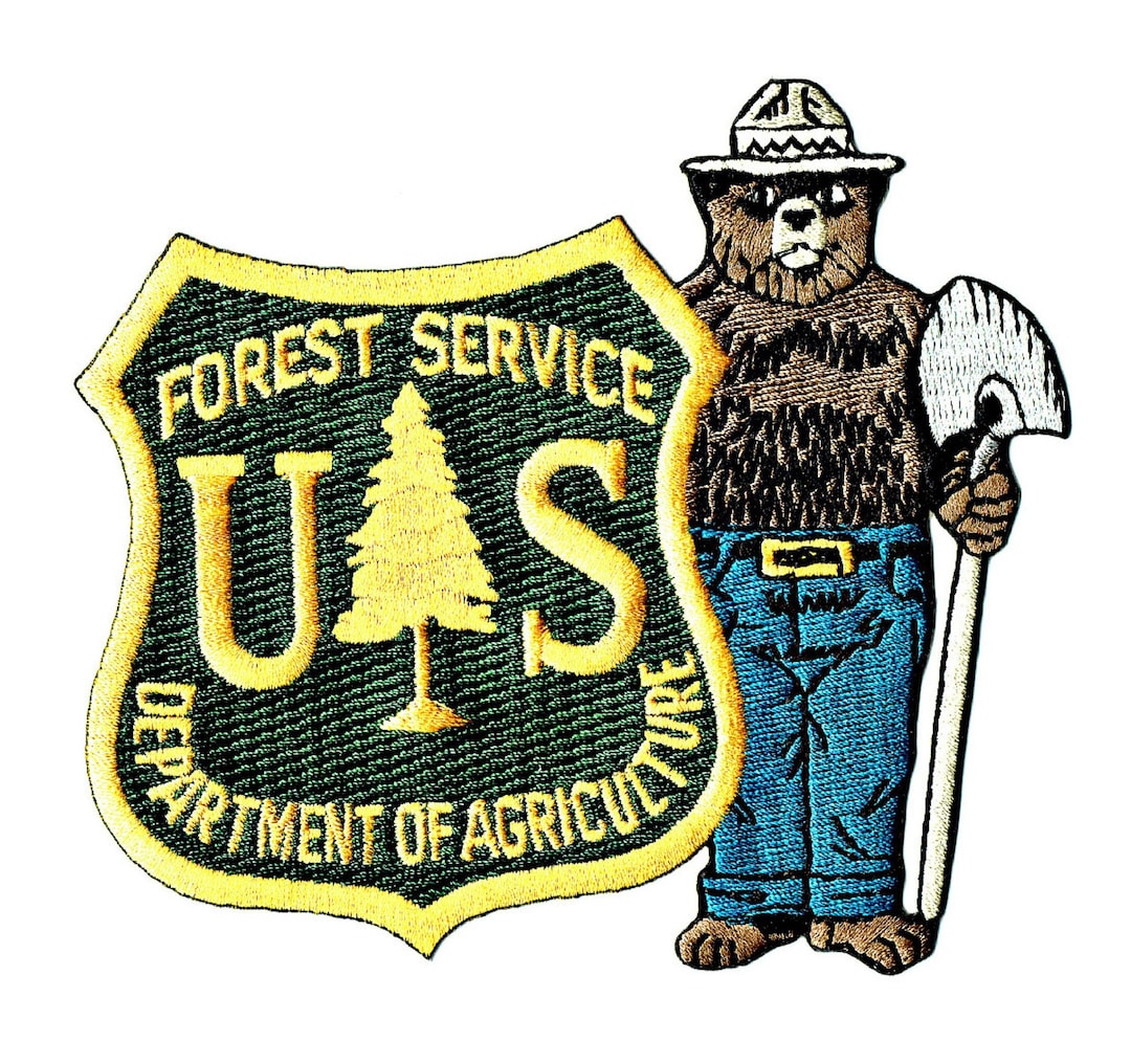 The Official US Forest Service Shield & SMOKEY BEAR Iron-on Embroidered ...