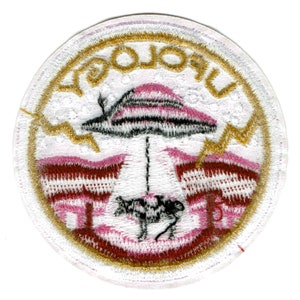 UFOLOGY Embroidered Patch – Alien Area 51 UFO - Space Craft Sci Fi - Iron- on -travel Roswell ...