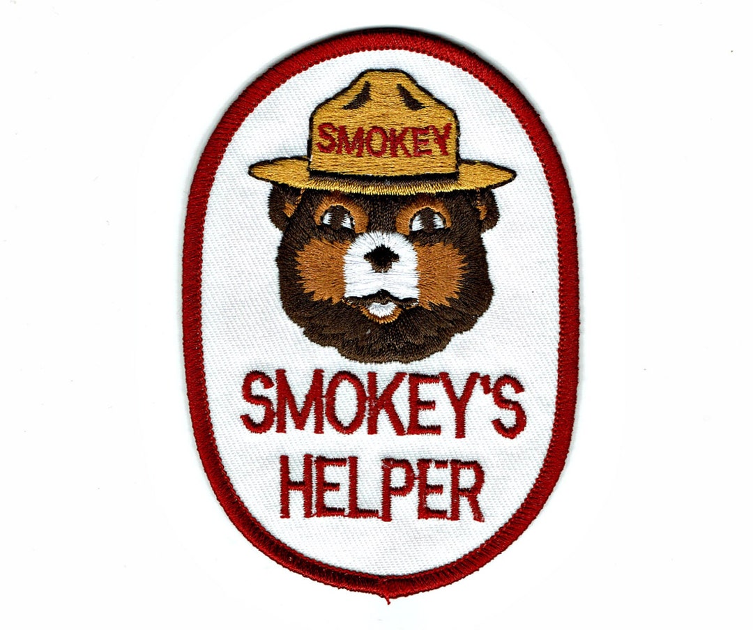 SMOKEY'S HELPER Smokey Bear Quality Embroidered Official USFS Patch ...