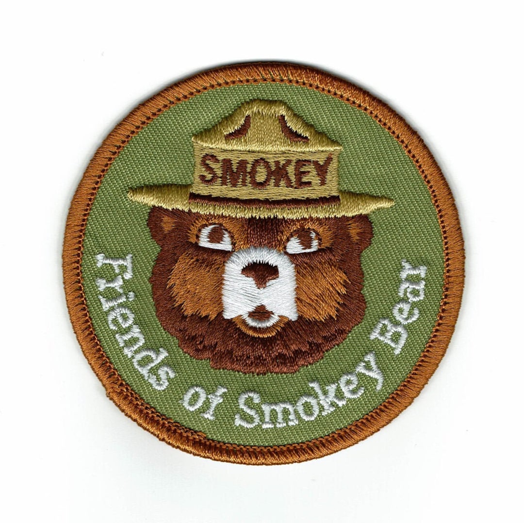 Official Friends of SMOKEY BEAR - Iron-on Embroidered USFS Patch ...