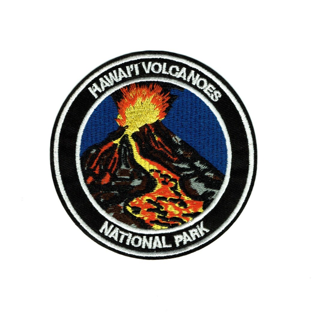 Hawai'i HI - Volcanoes National Park NP - Iron-on - Embroidered Patch - Hawaii Volcano - Gift ...