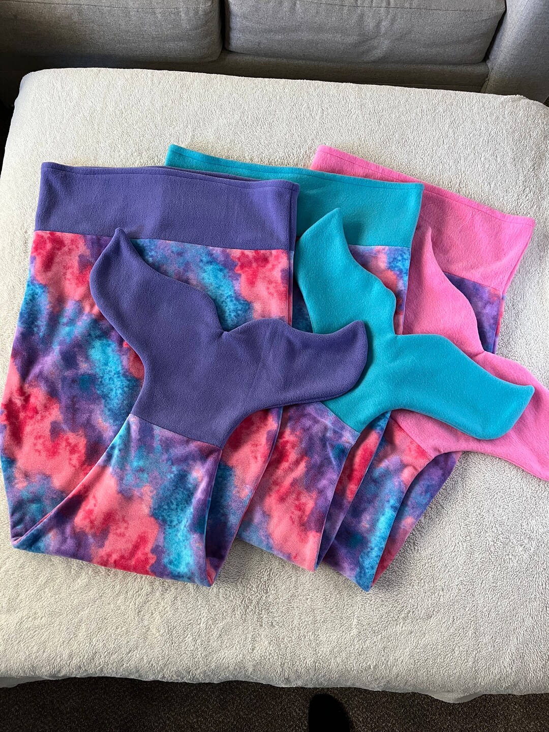 Manta de cola de sirena para niños, manta de sirena de lana rosa ...