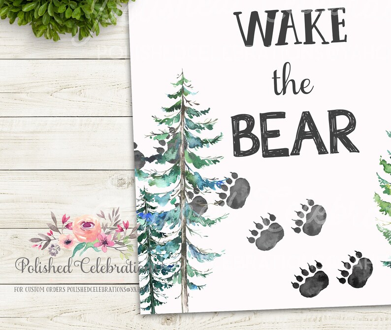 Don't Wake the Bear Nursery Art / Printable Woodland Decor - Etsy