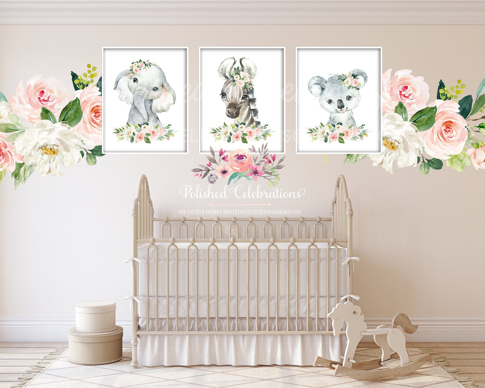 Blush Safari Animal Nursery Art / Printable Set of 11 Safari - Etsy