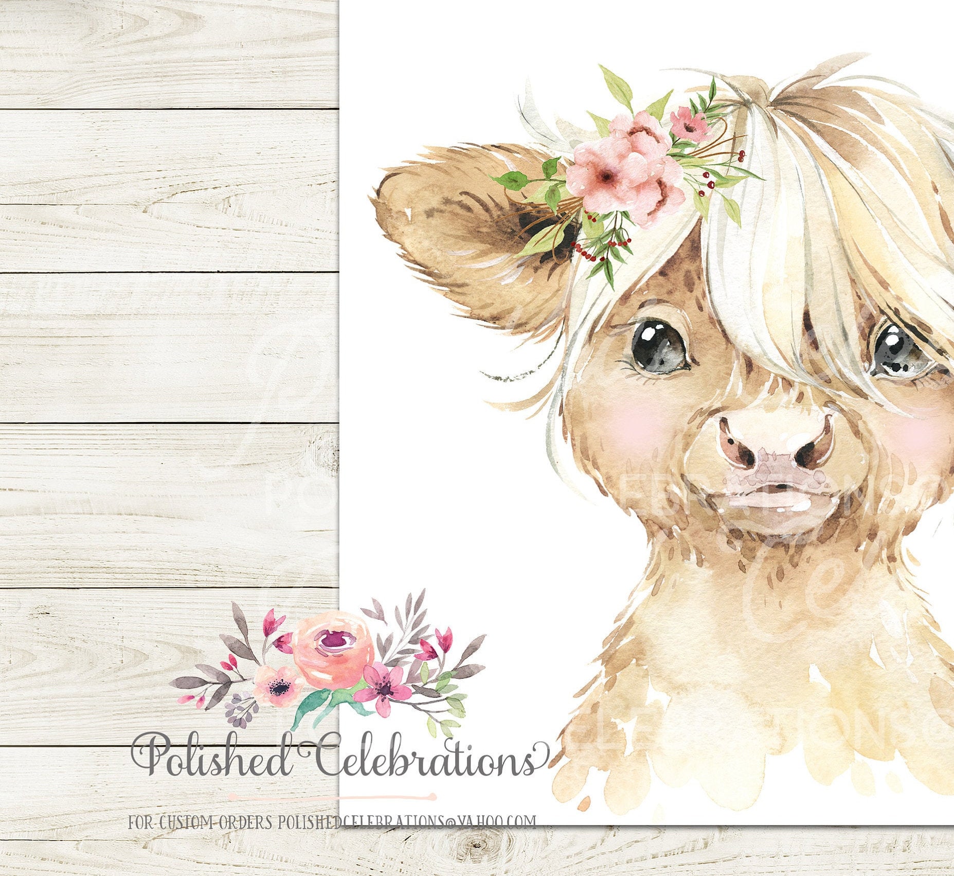Blush Farm Animal Cow Set / Printable Nursery Art / Baby Girl Nursery ...