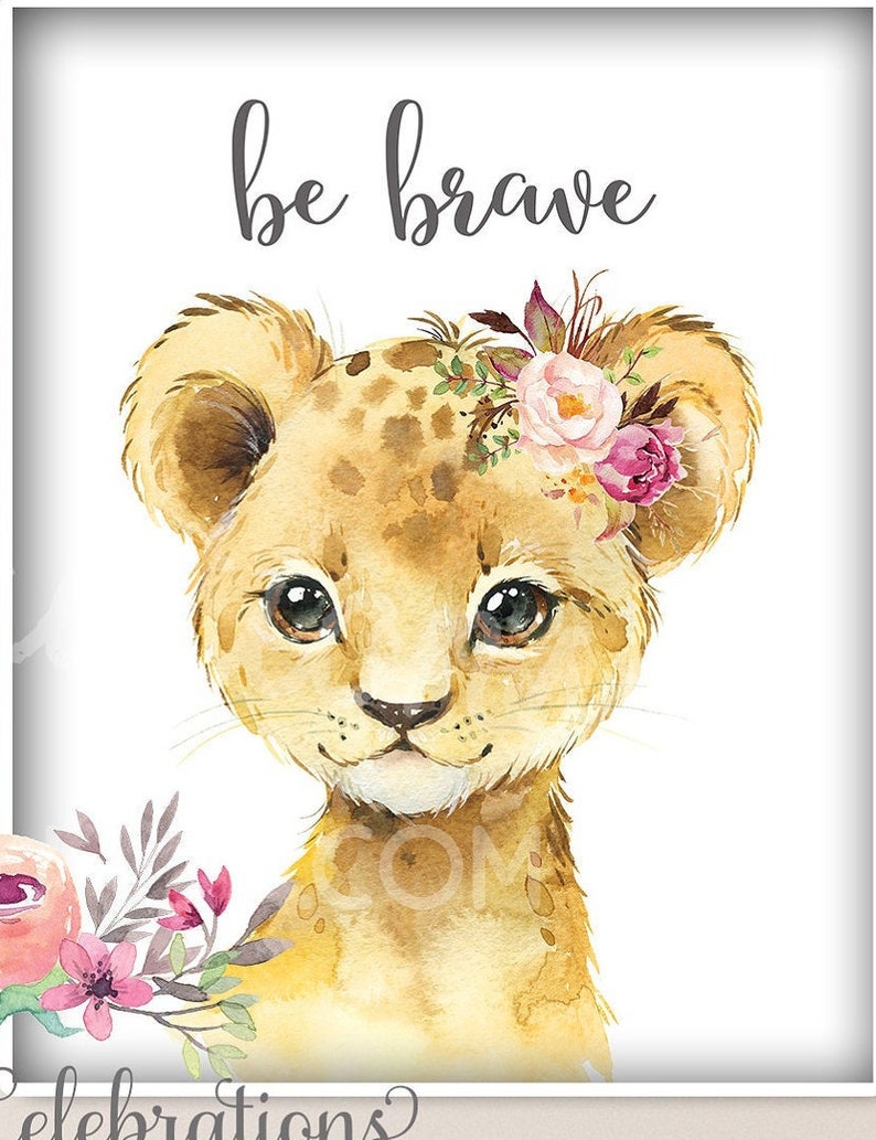 Boho Blush Safari Animal Nursery Art / Printable Nursery Set of 6 / Zoo ...