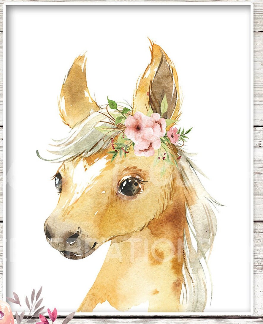 Boho Blush Farm Animals / Printable Nursery Art / Baby Girl Nursery ...