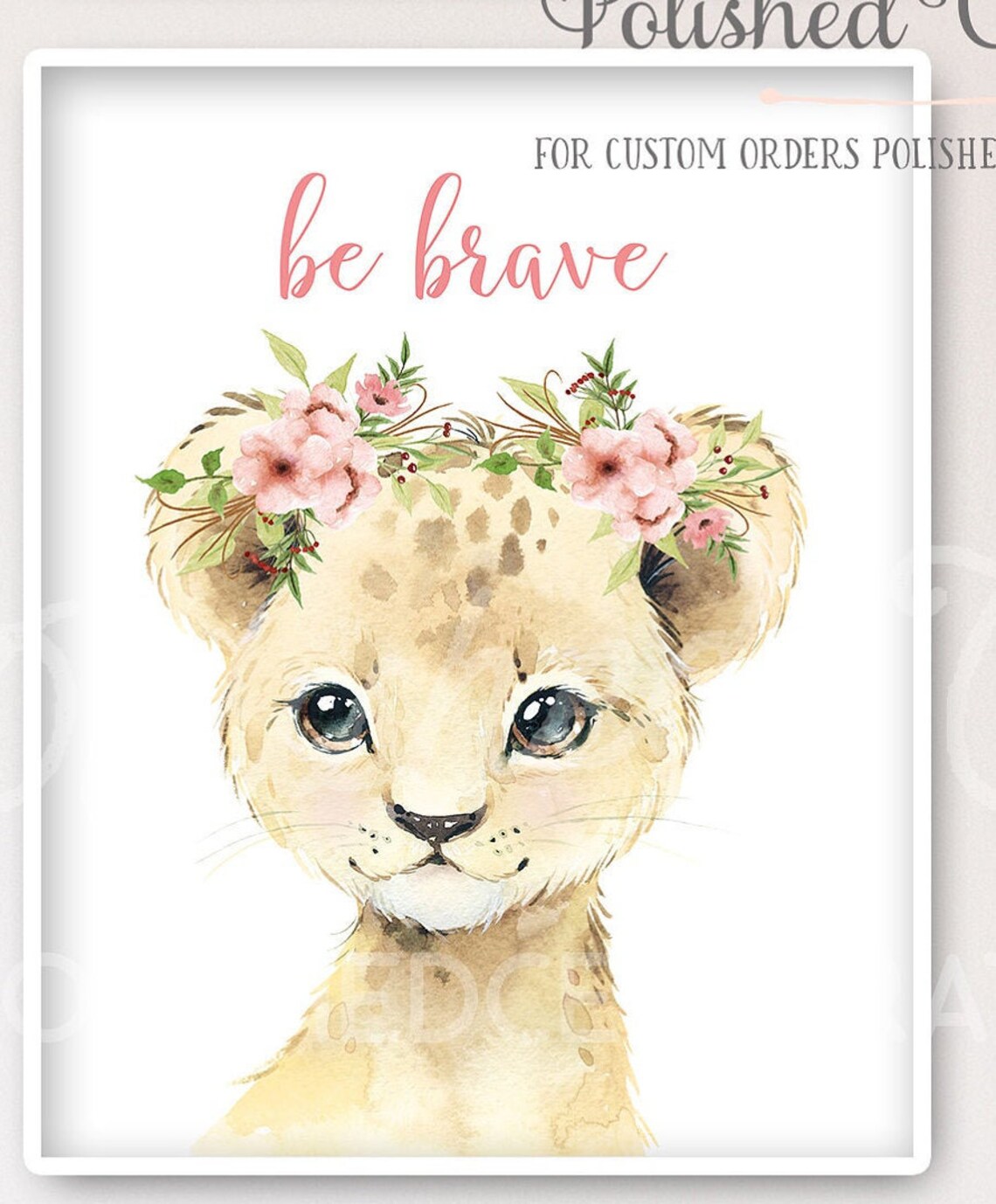 Blush Safari Animal Nursery Art / Set of 4 Safari Nursery | Etsy