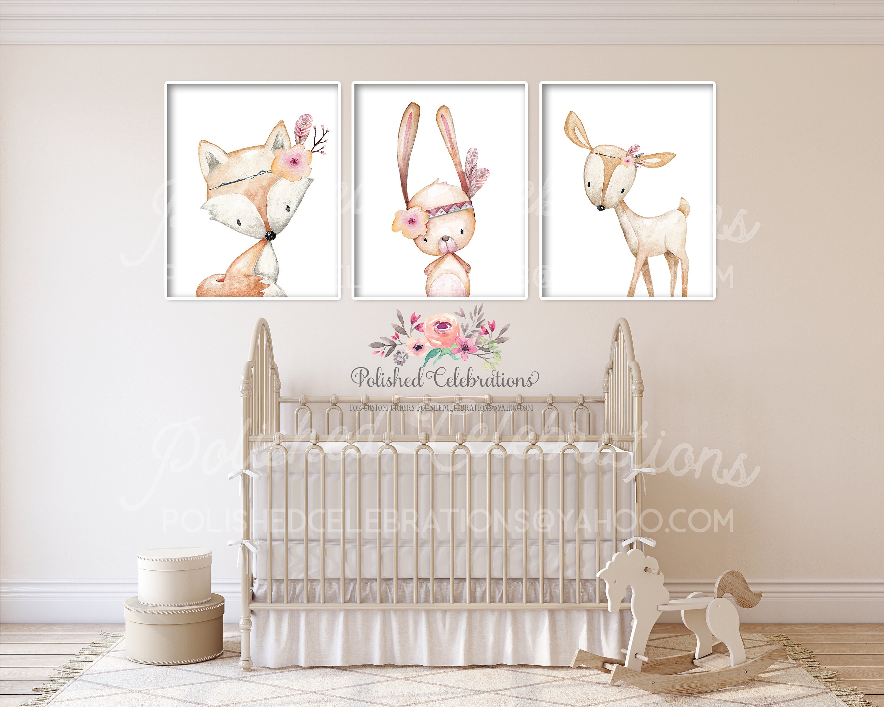 Boho Woodland Animal Nursery Art / Printable Wall Decor / Baby - Etsy