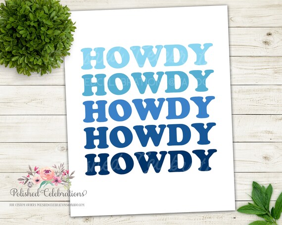 Preppy Aesthetics HOWDY Wall Art / Printable Office Decor / - Etsy