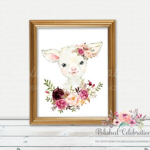 Boho Farm Animals / Printable Nursery Art Prints / Baby Girl Nursery ...