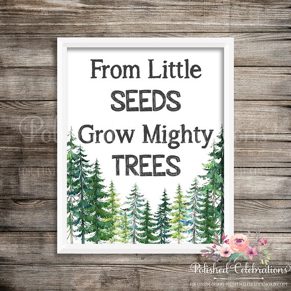 From Little Seeds Grow Mighty Trees / Printable Nursery Decor - Etsy