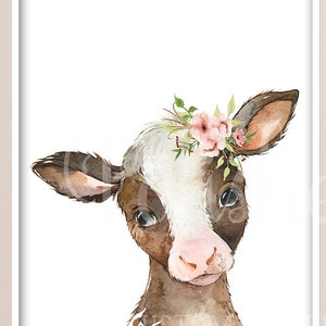 Boho Blush Farm Animals / Printable Nursery Art / Baby Girl Nursery ...