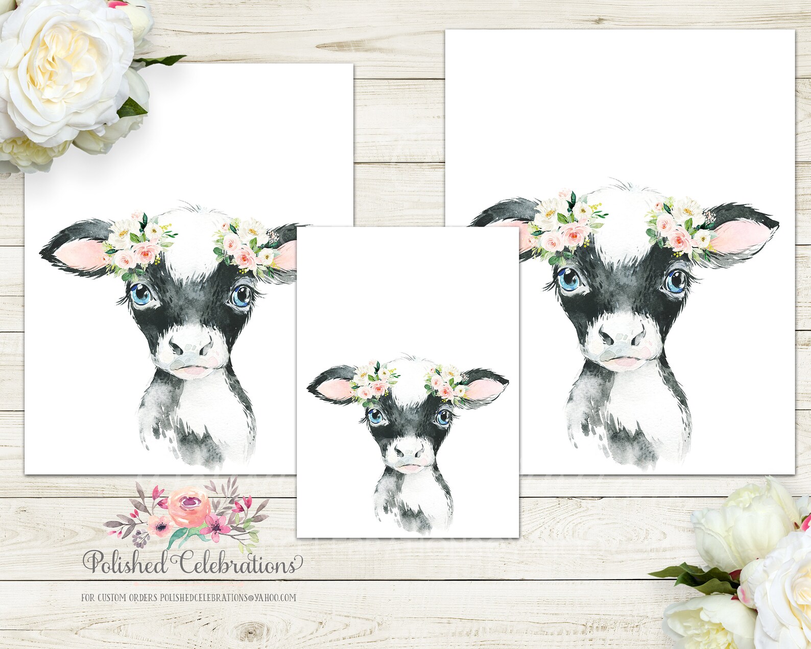 Boho Blush Farm Animals / Printable Nursery Art / Baby Girl | Etsy
