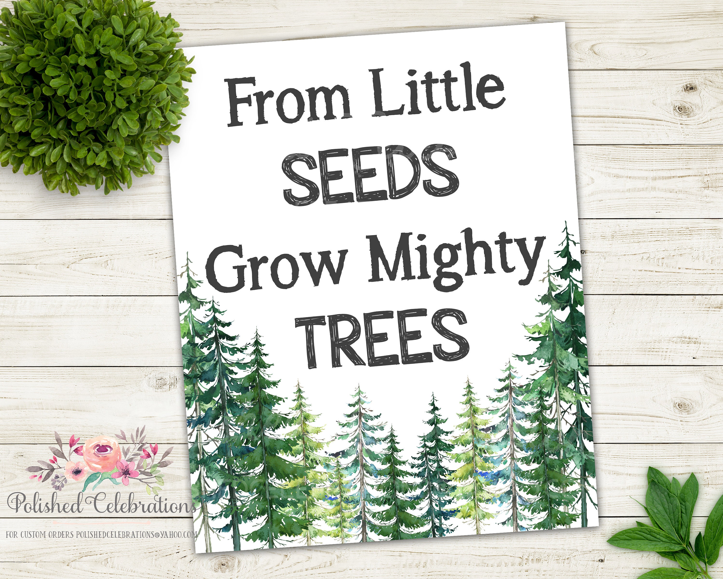 From Little Seeds Grow Mighty Trees / Printable Nursery Decor ...