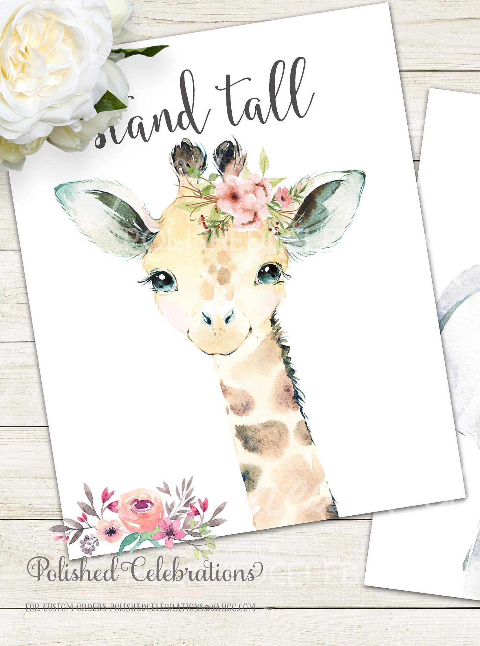 Blush Safari Animal Nursery Art / Set of 4 Safari Nursery | Etsy