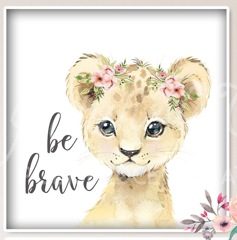 Blush Safari Animal Set / Printable Nursery Art / Zoo Animals | Etsy