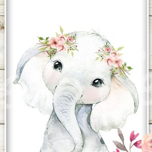 Blush Safari Animal Nursery Art / Set of 4 Safari Nursery Prints / Zoo ...